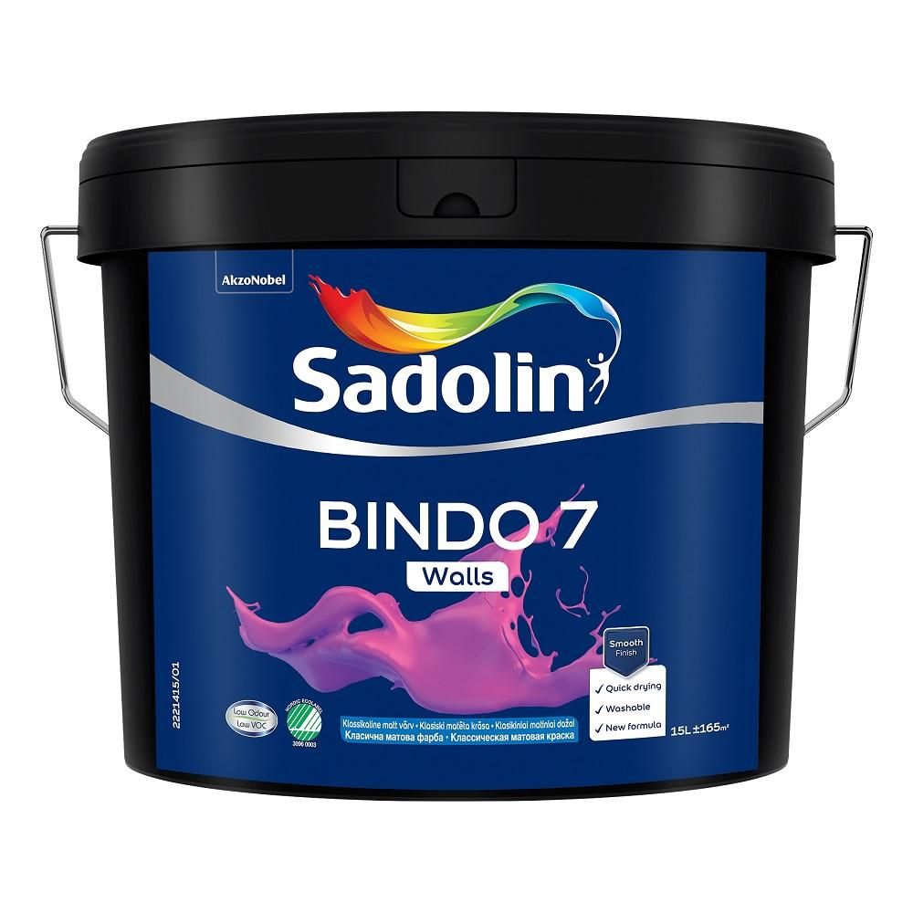 Seinavärv Sadolin Bindo 7 BW 15L, 4740182475529 | Decora