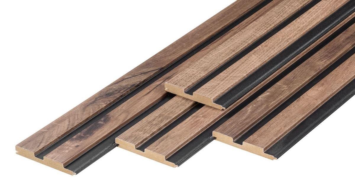 Seinapaneel MDF PXWall 3D tume tamm/must 2,6m 211802 | Decora