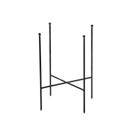 Lillepoti alus metallist 4 postiga 15x19cm must 6505186_19 | Decora